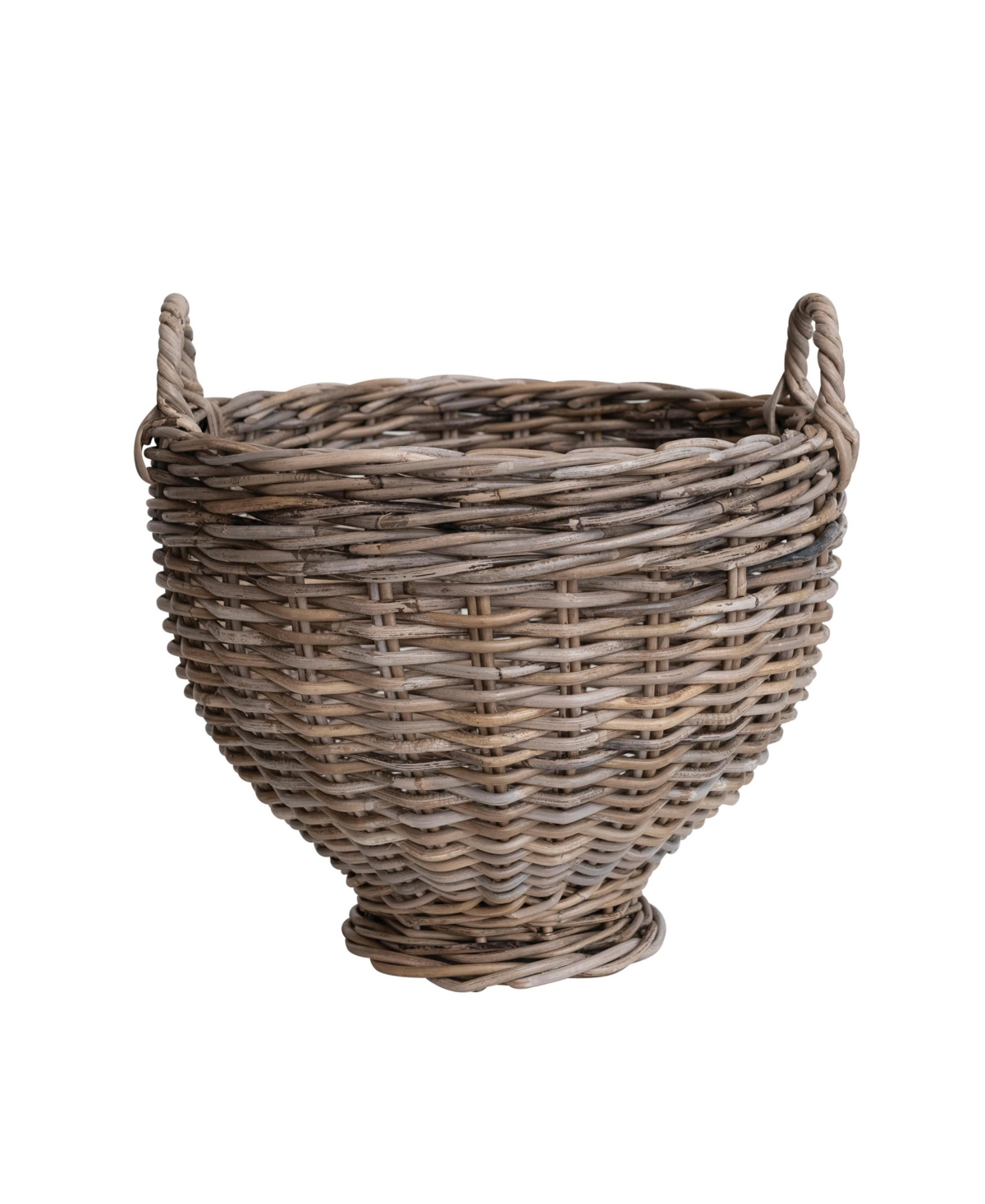 Click here for Storied Home Round Woven Rattan Footed Basket Stor... prices
