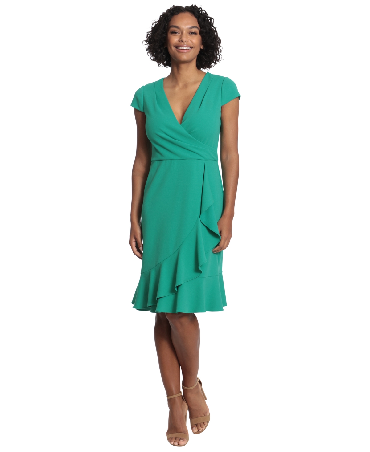 Click here for London Times Petite V-Neck Jersey Fit & Flare Dres... prices