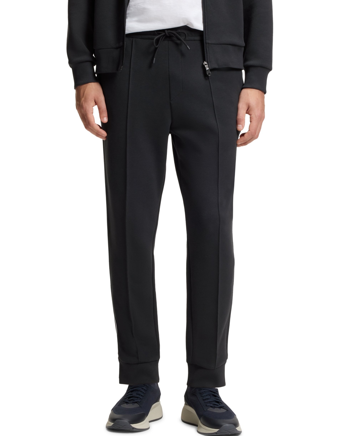 Click here for Boss by Hugo Boss Mens Piped-Detail Cotton-Blend T... prices