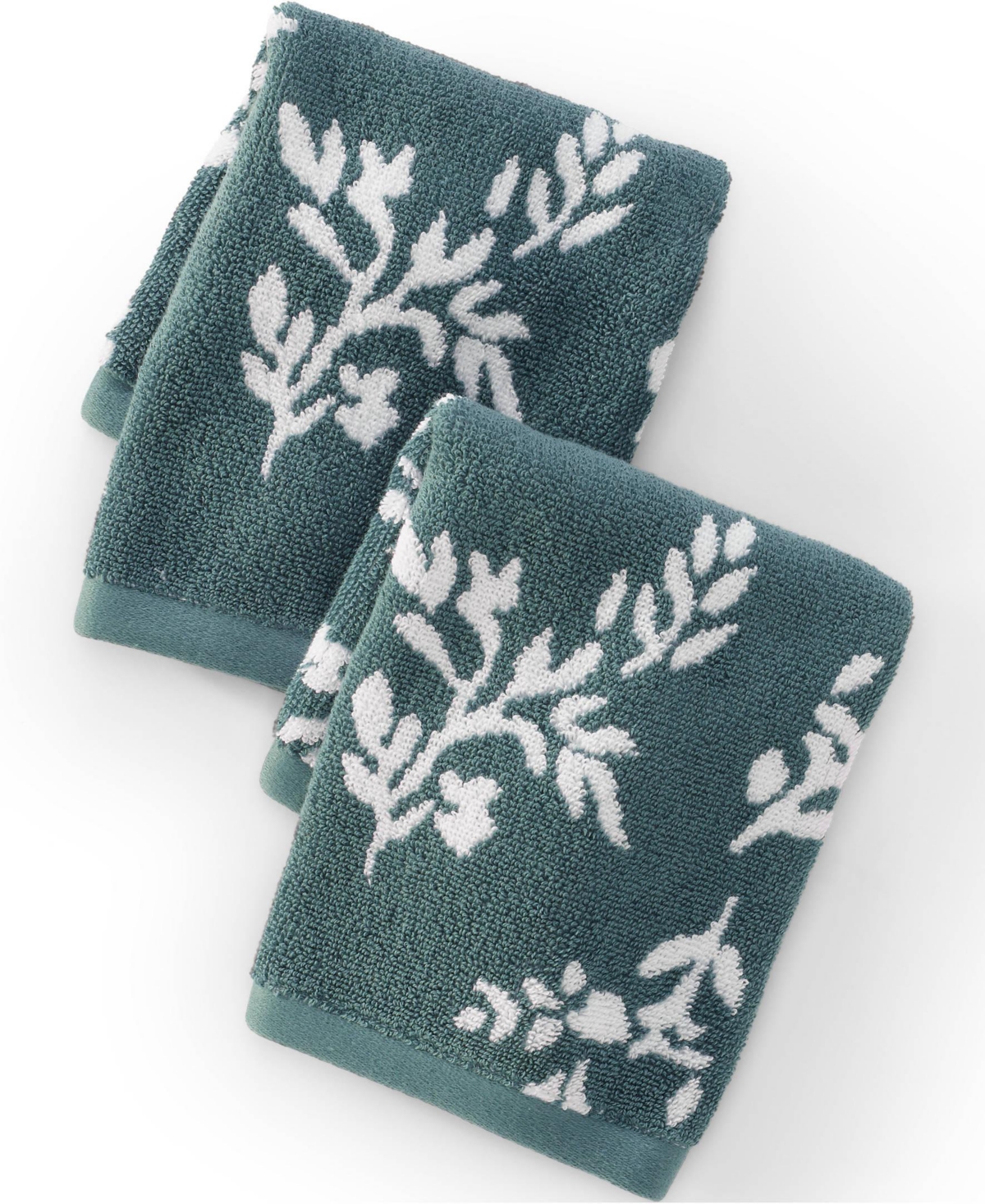 Click here for Lands End Cotton Jacquard 2-Piece Washcloth Set -... prices