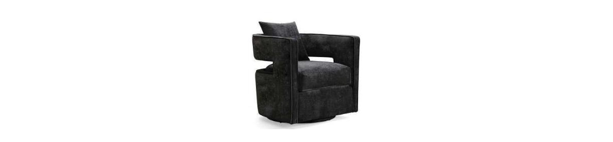 Click here for Z Gallerie Lottie Swivel Chair - Black prices