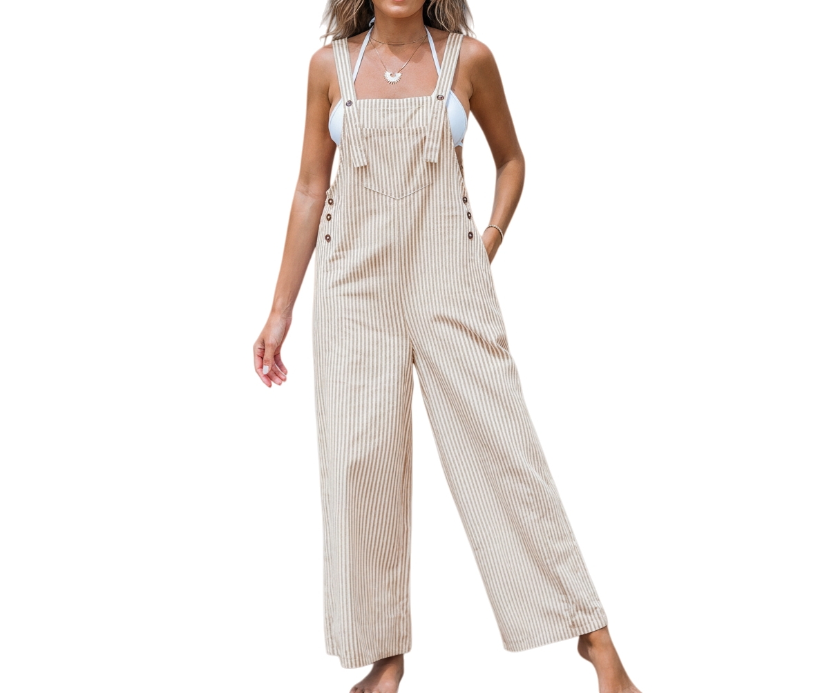 Click here for Cupshe Womens Casual Straps Button Wide Leg Jumpsu... prices