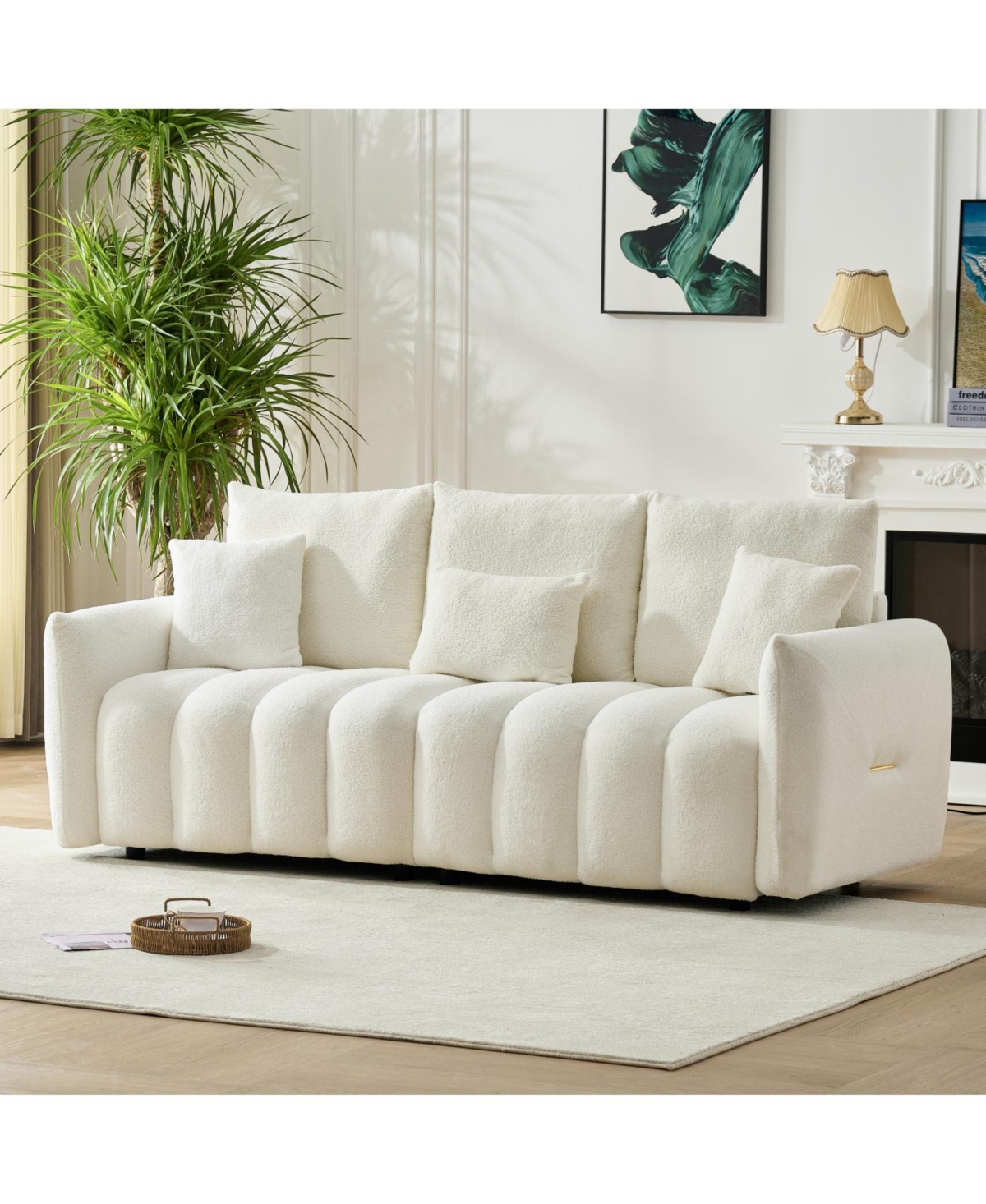 Click here for Streamdale Furniture 78" Teddy Fabric Sofa wi... prices