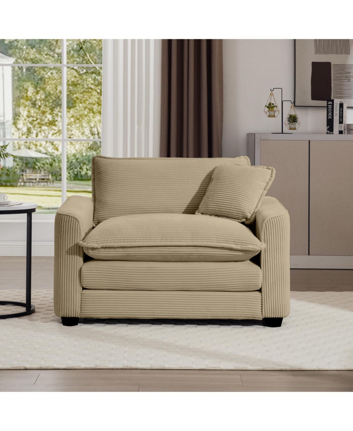 Click here for Streamdale Furniture Tan Corduroy Single Chair Dee... prices
