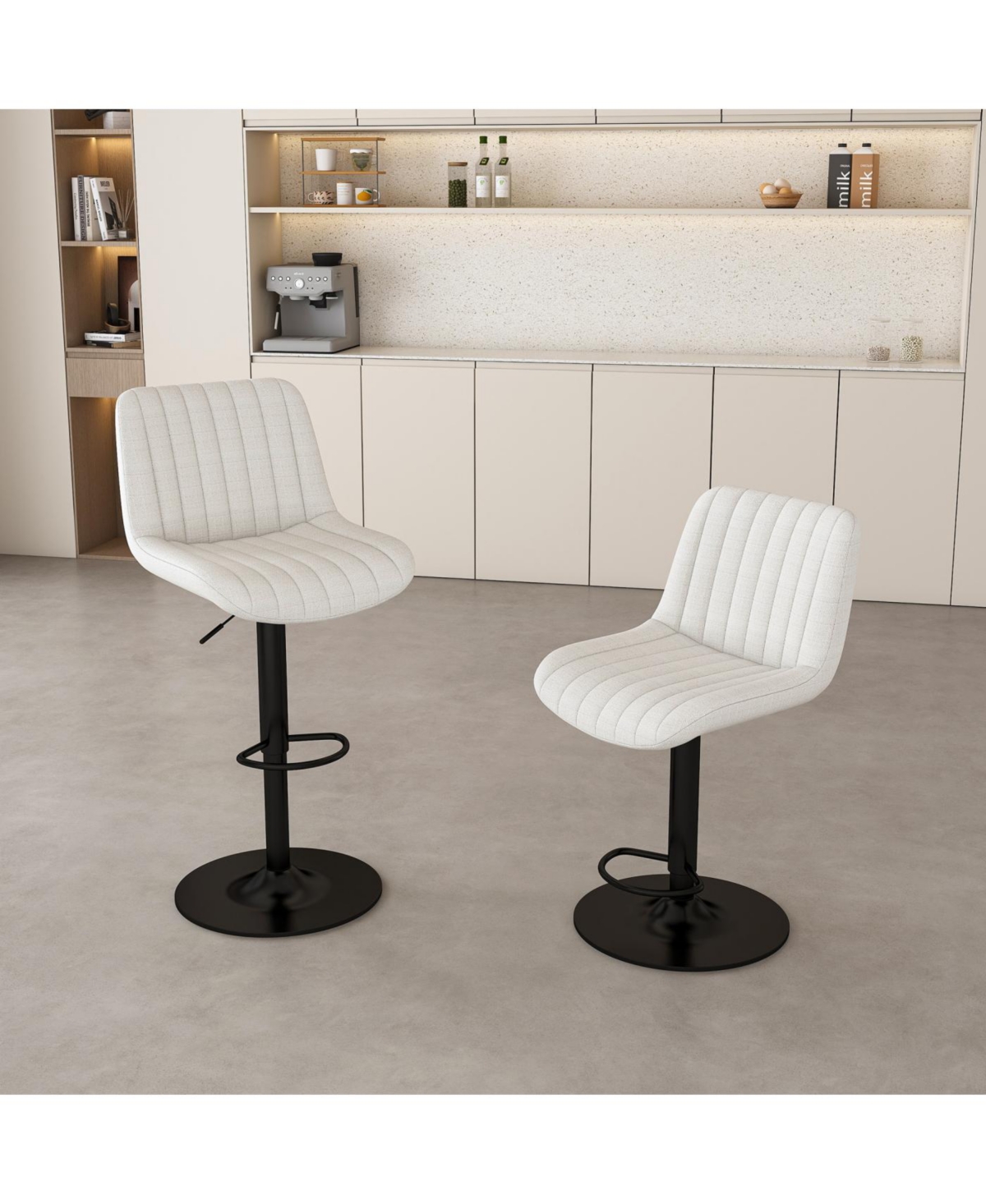 Click here for Streamdale Adjustable Swivel Bar Stools with Backr... prices