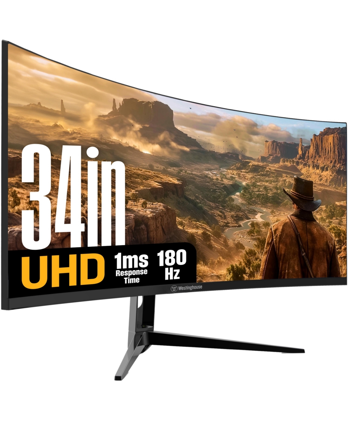 Westinghouse 34 Inch Curved Ultrawide Gaming Monitor  180Hz  1 ms  AMD FreeSync Support  Low Motion Blur  1500R Curve  3440 x 1440  for PC Games...