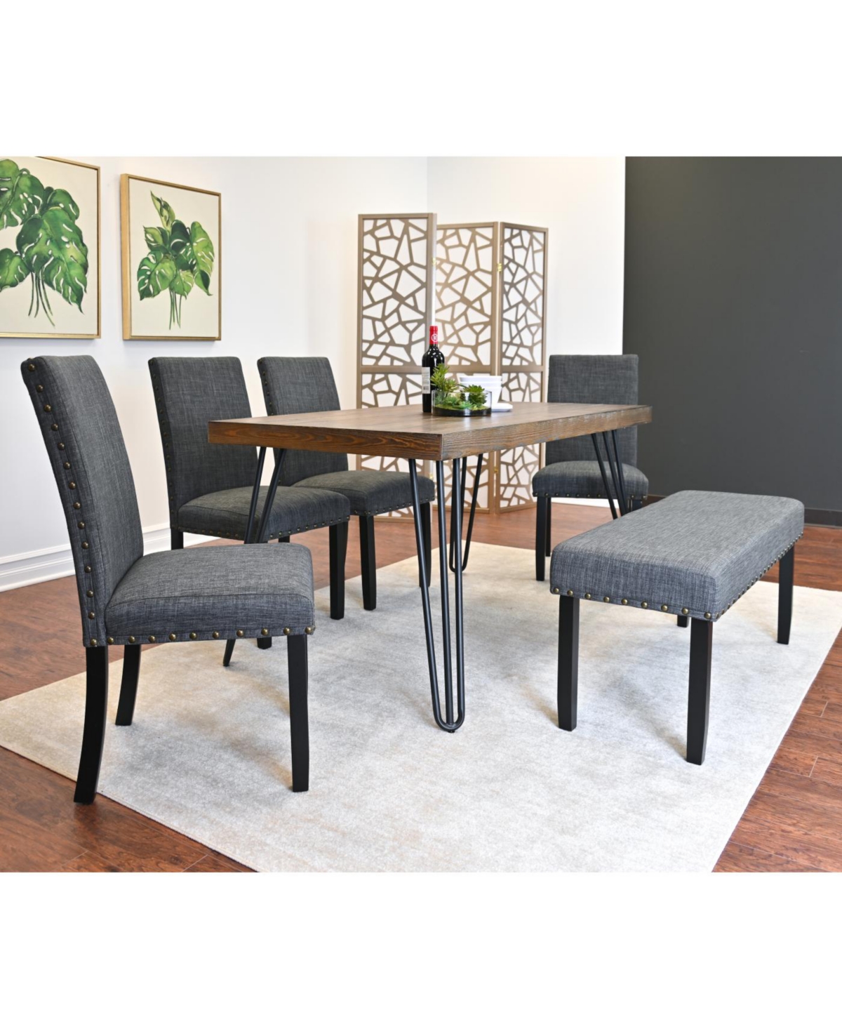 Click here for Streamdale Furniture 6-Piece Dining Set with Uphol... prices
