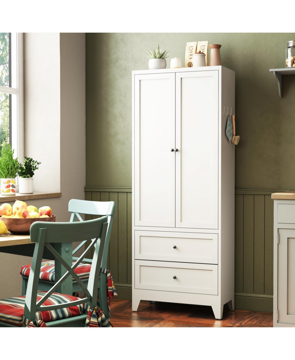 Click here for Streamdale Furniture 72 Inch White Pantry Cabinet... prices