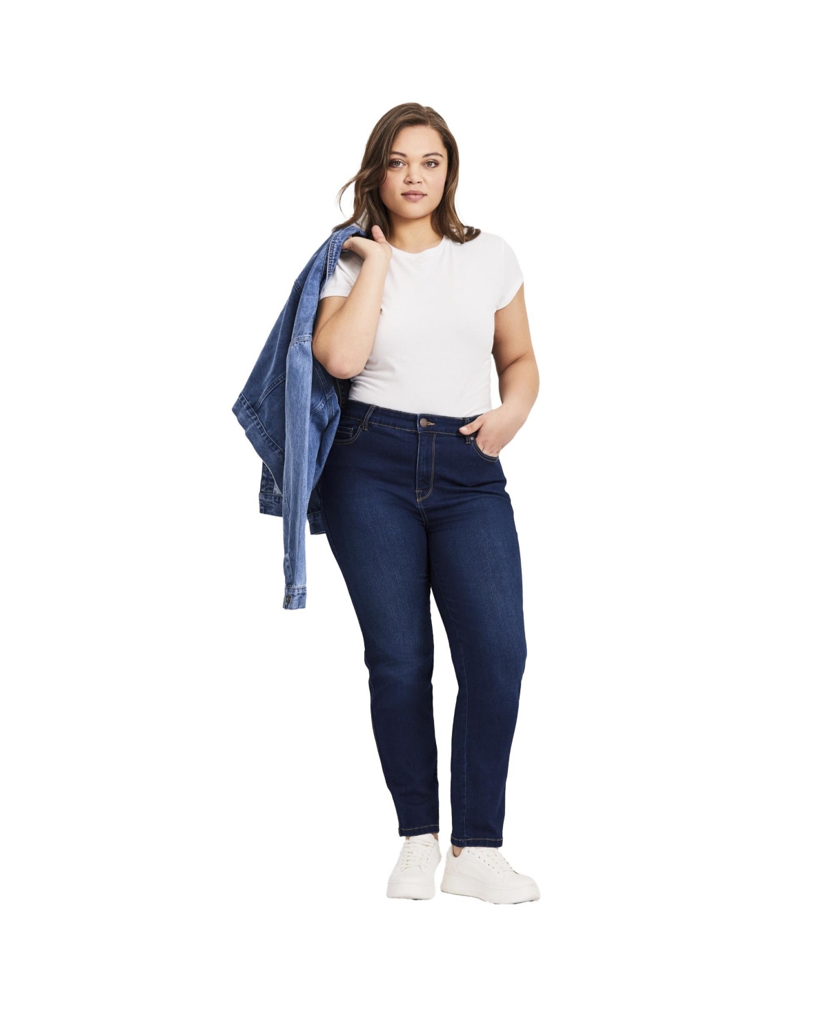 Click here for Avenue Womens Butter Denim Straight Leg Jean - Dar... prices