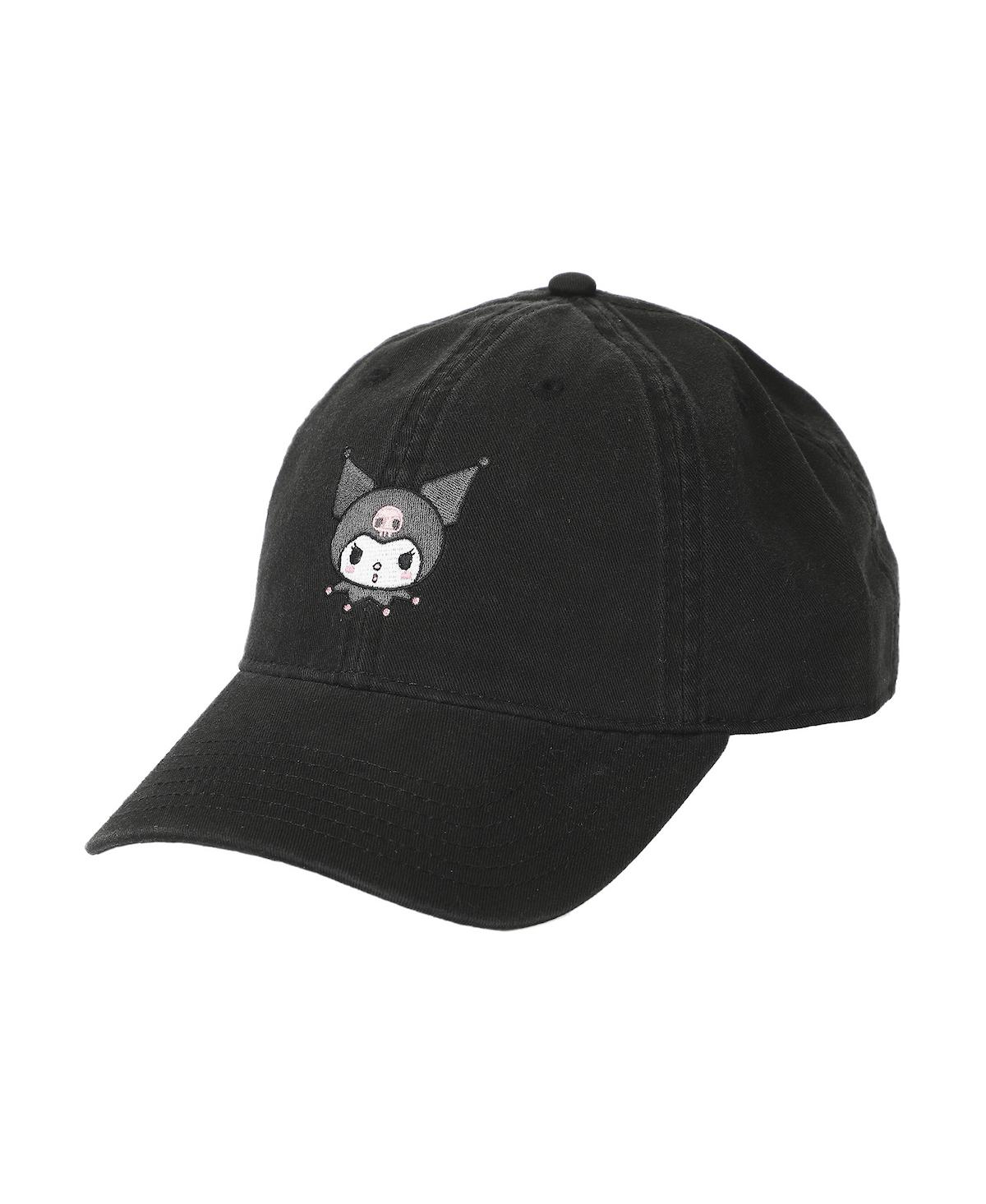 Click here for Kuromi Embroidered Character Face Black Unstructur... prices