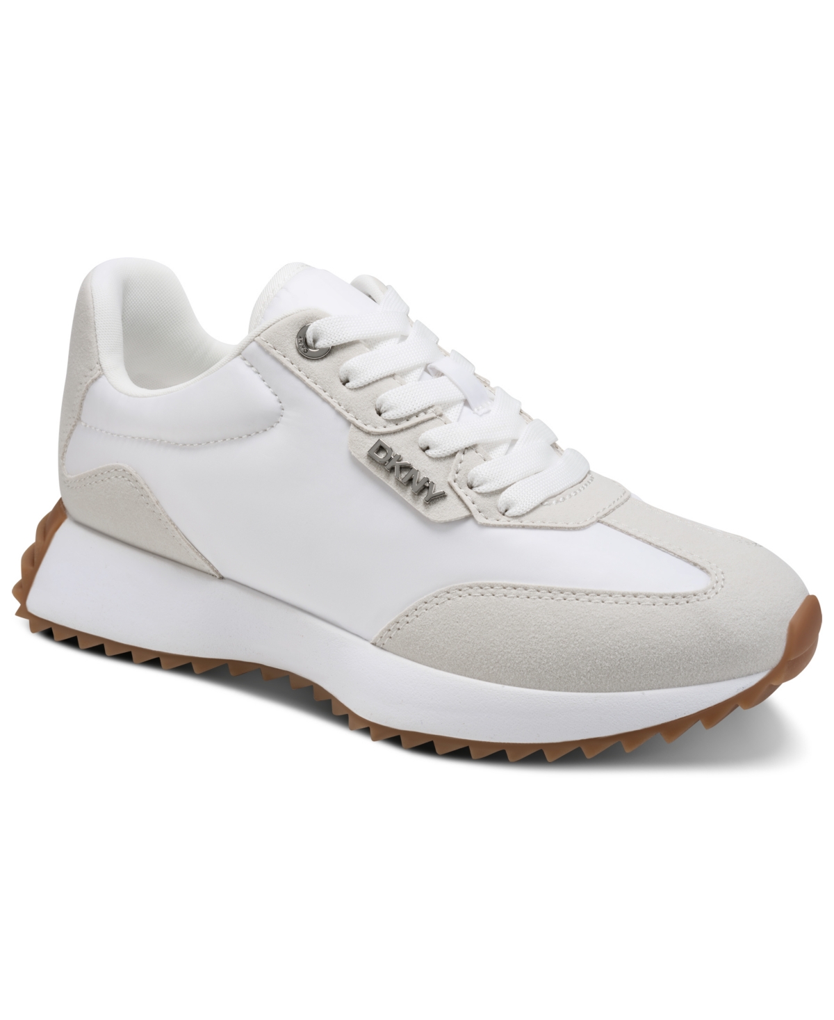 Click here for Dkny Womens Naples Lace Up Sneakers - White prices