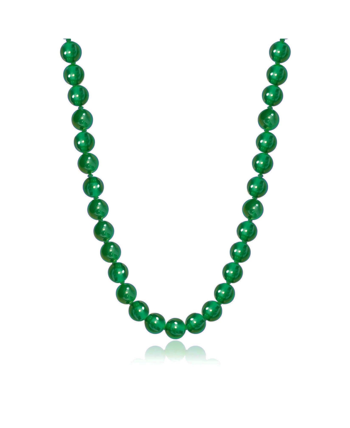Click here for The Lovery Green Onyx Knotted Bead Necklace 14K Go... prices