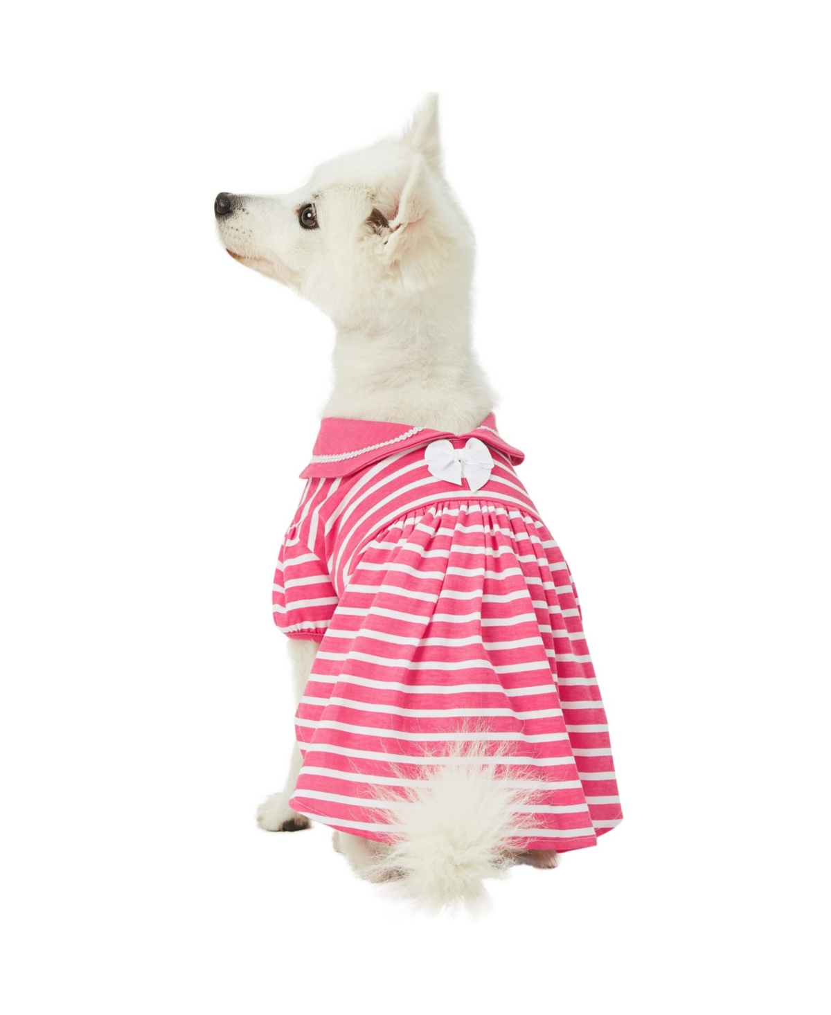 Click here for Blueberry Pet Breton Stripe Dog Dress - Rose pink prices