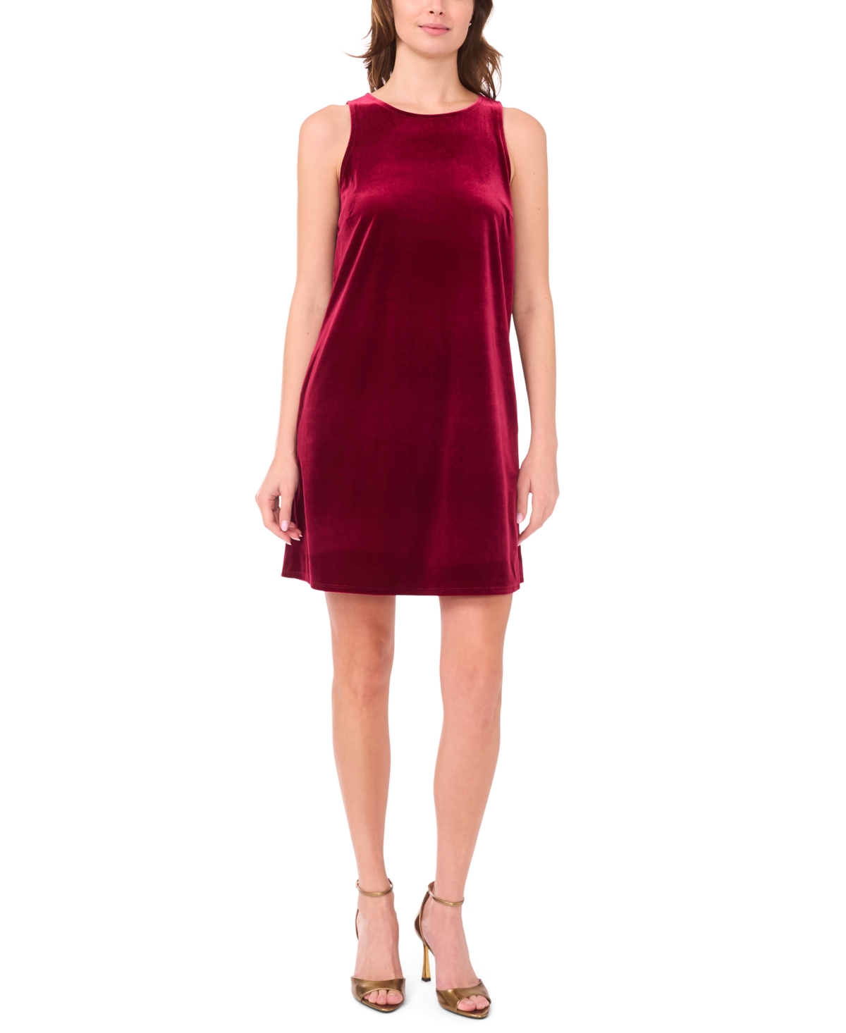 Click here for Msk Womens Crewneck Keyhole Back Dress - Rhubarb prices