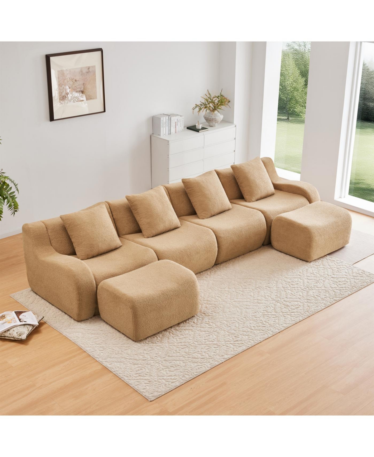 Click here for Streamdale Furniture U-Shaped Boneless Sofa  Teddy... prices