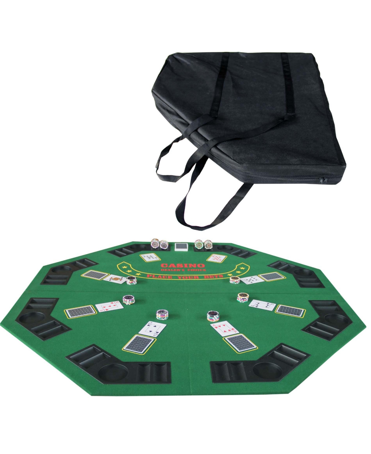 Click here for Flynama 48 Octagon Folding Poker Tabletop with Cup... prices