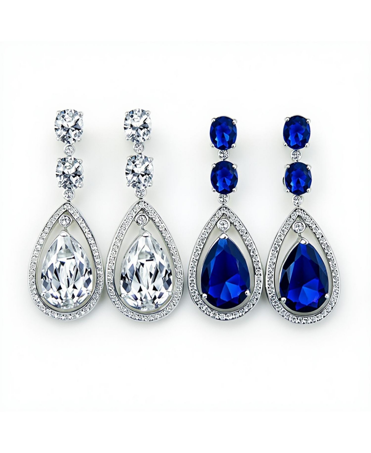 Click here for Bling Jewelry Set of 2 Art Deco Style Green or Red... prices