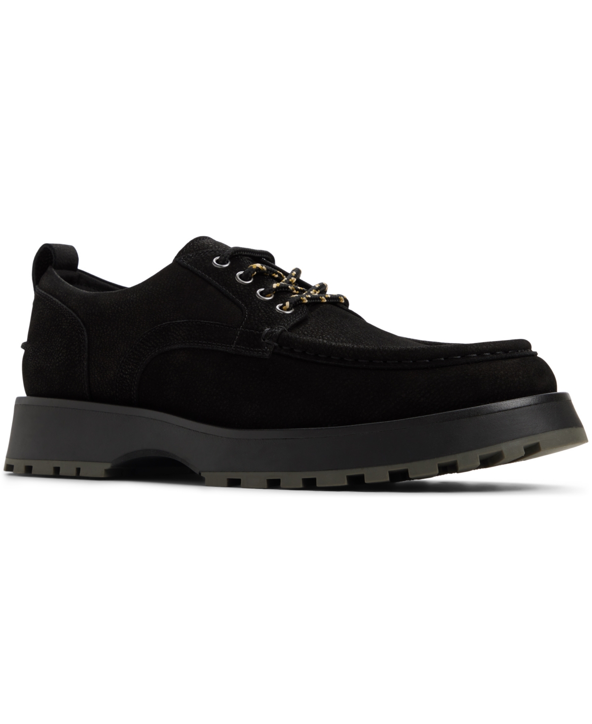 Click here for Aldo Mens Bastian Leather Lace-Up Shoes - Black prices