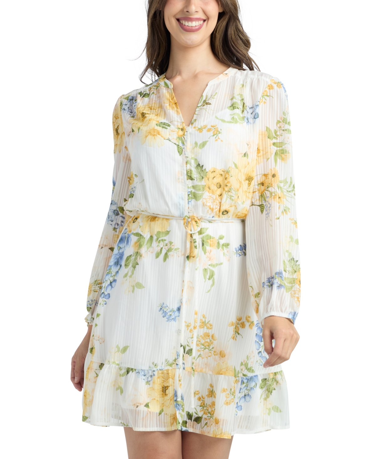 Click here for Bcx Womens Printed Mandarin Collar Dress - Patriot... prices