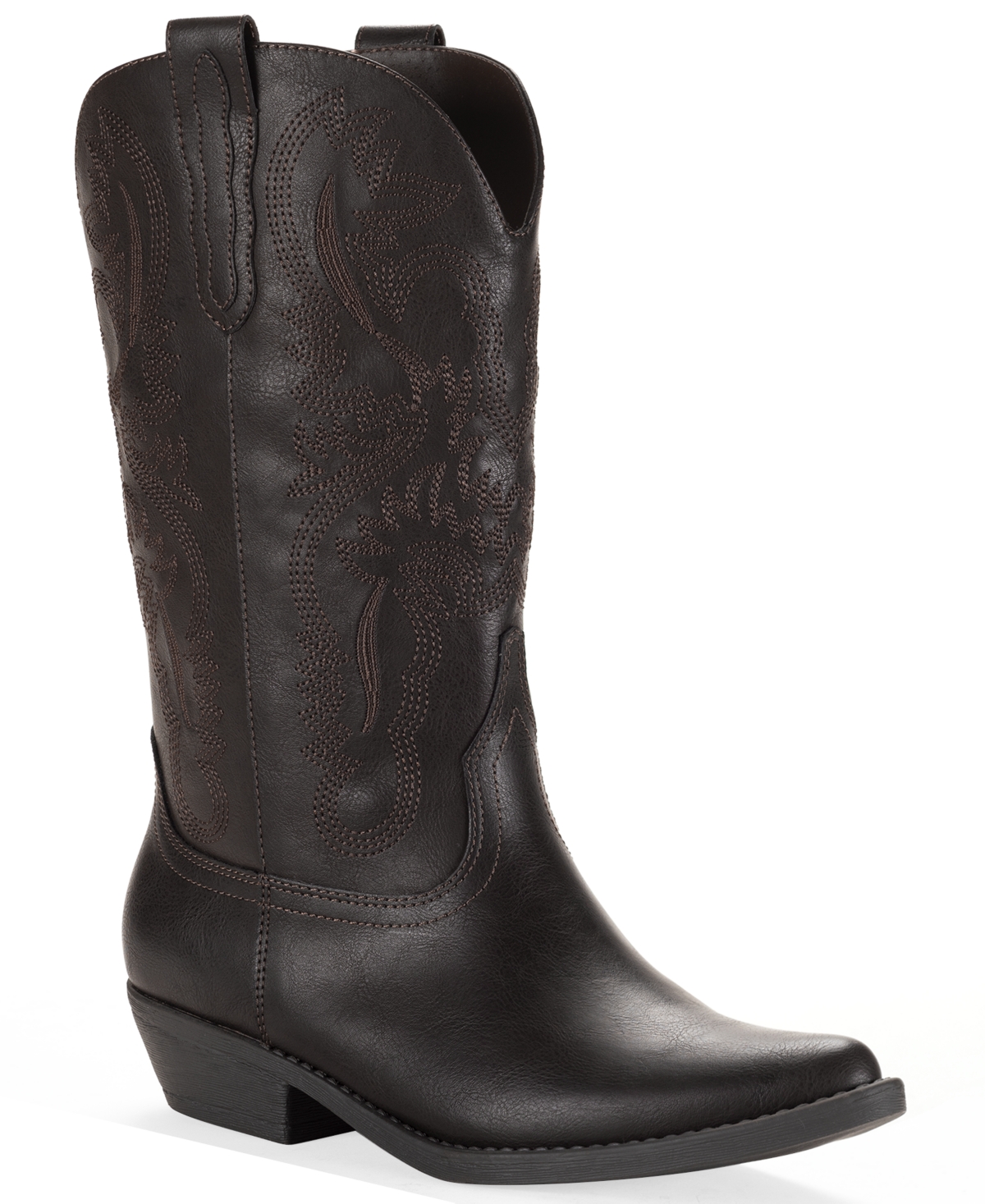 Click here for Wild Pair Womens Denise Block Heel Western Boots... prices