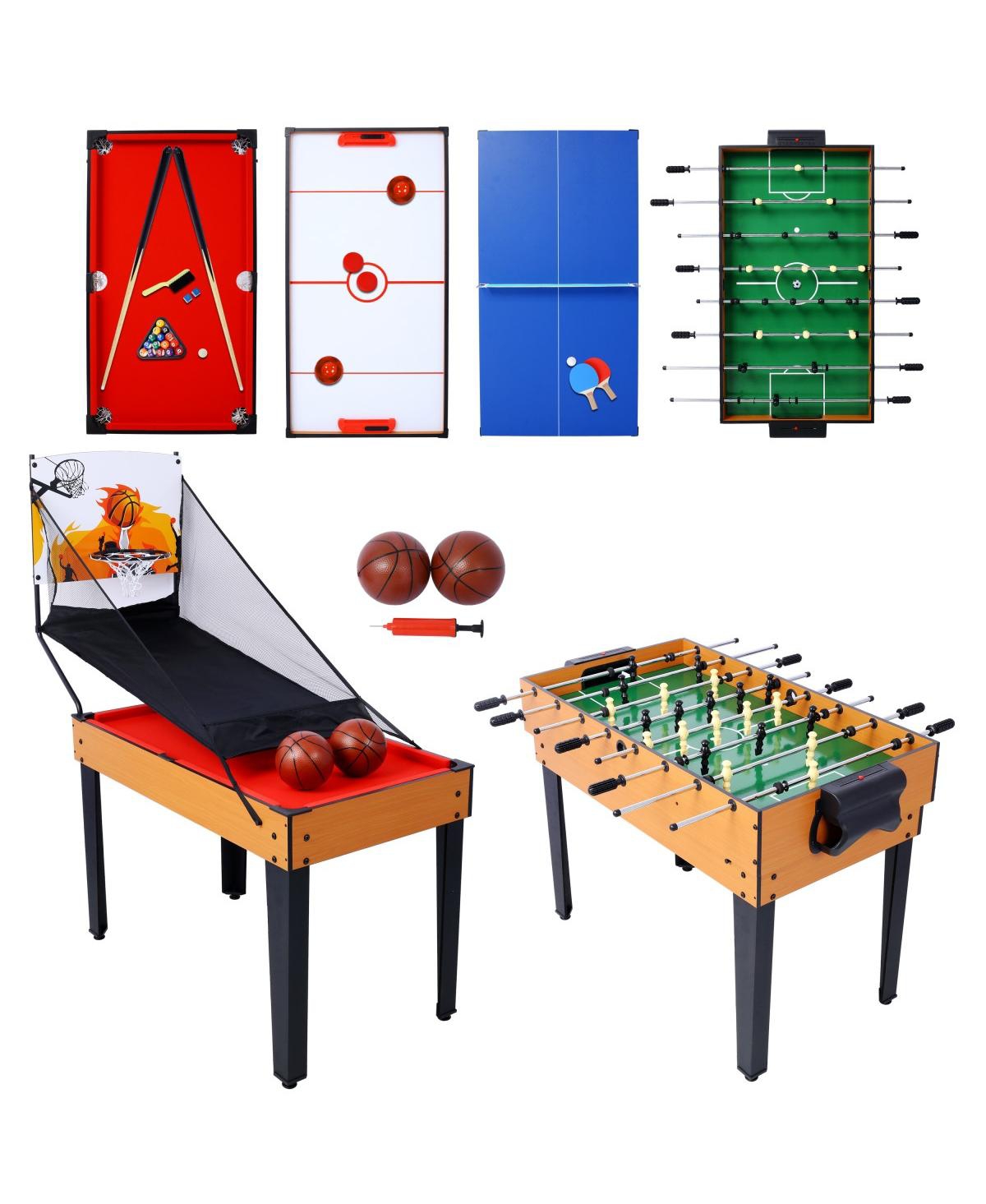Click here for Rbied 5-in-1 Multi-Game Table with Foosball  Billi... prices