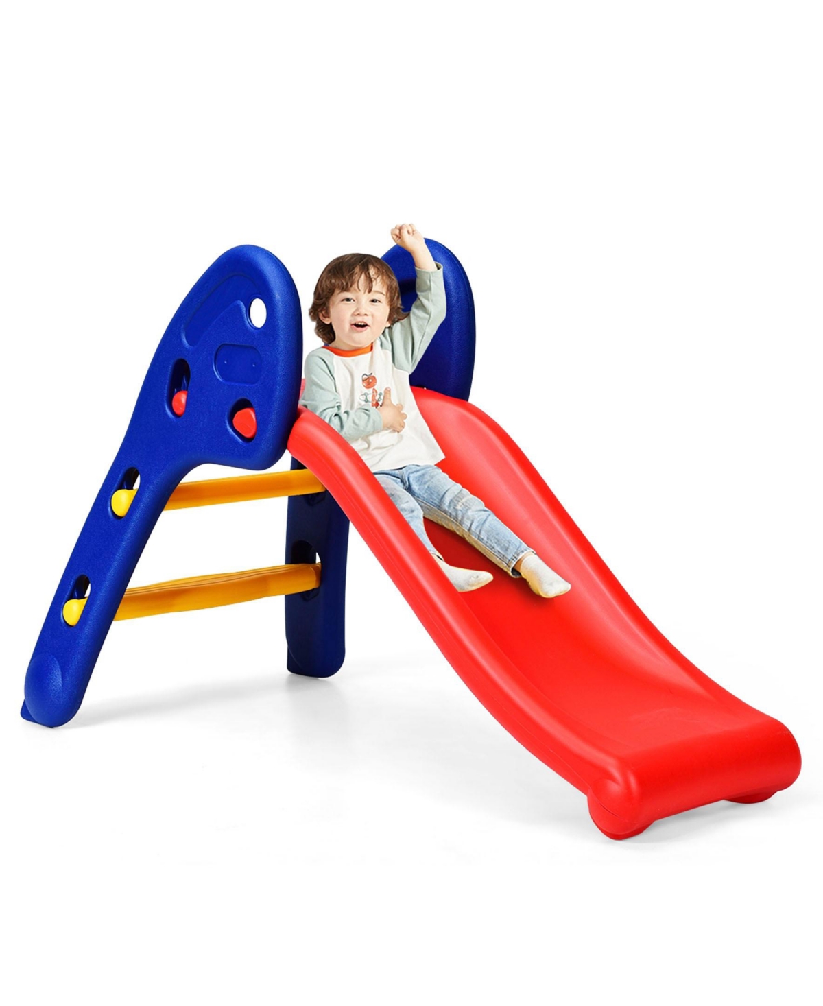 Click here for Sugift 2 Step Children Folding Plastic Slide - Red prices