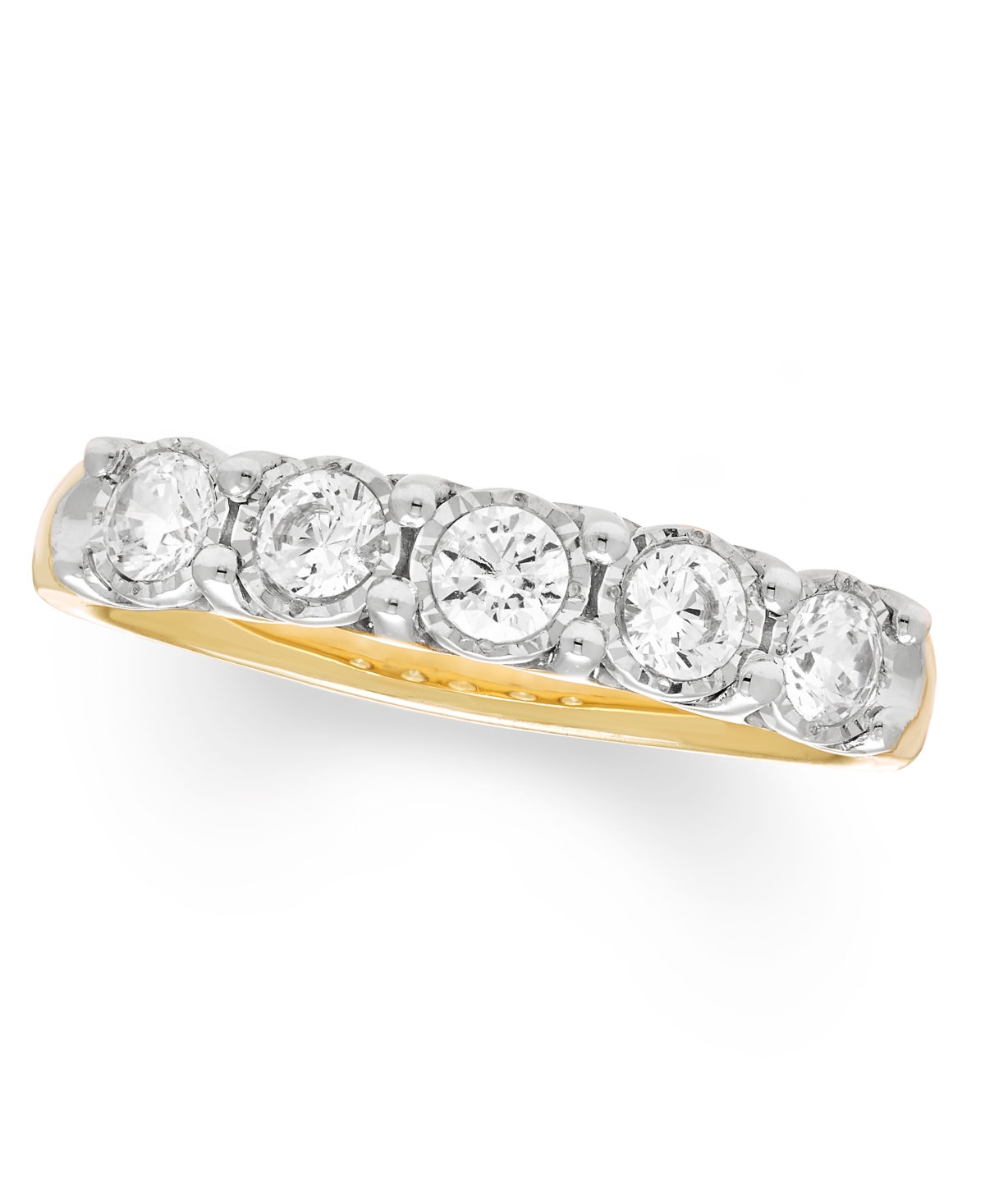 Click here for Macys Diamond Band Ring (1/2 ct. t.w.) in 14k Yell... prices
