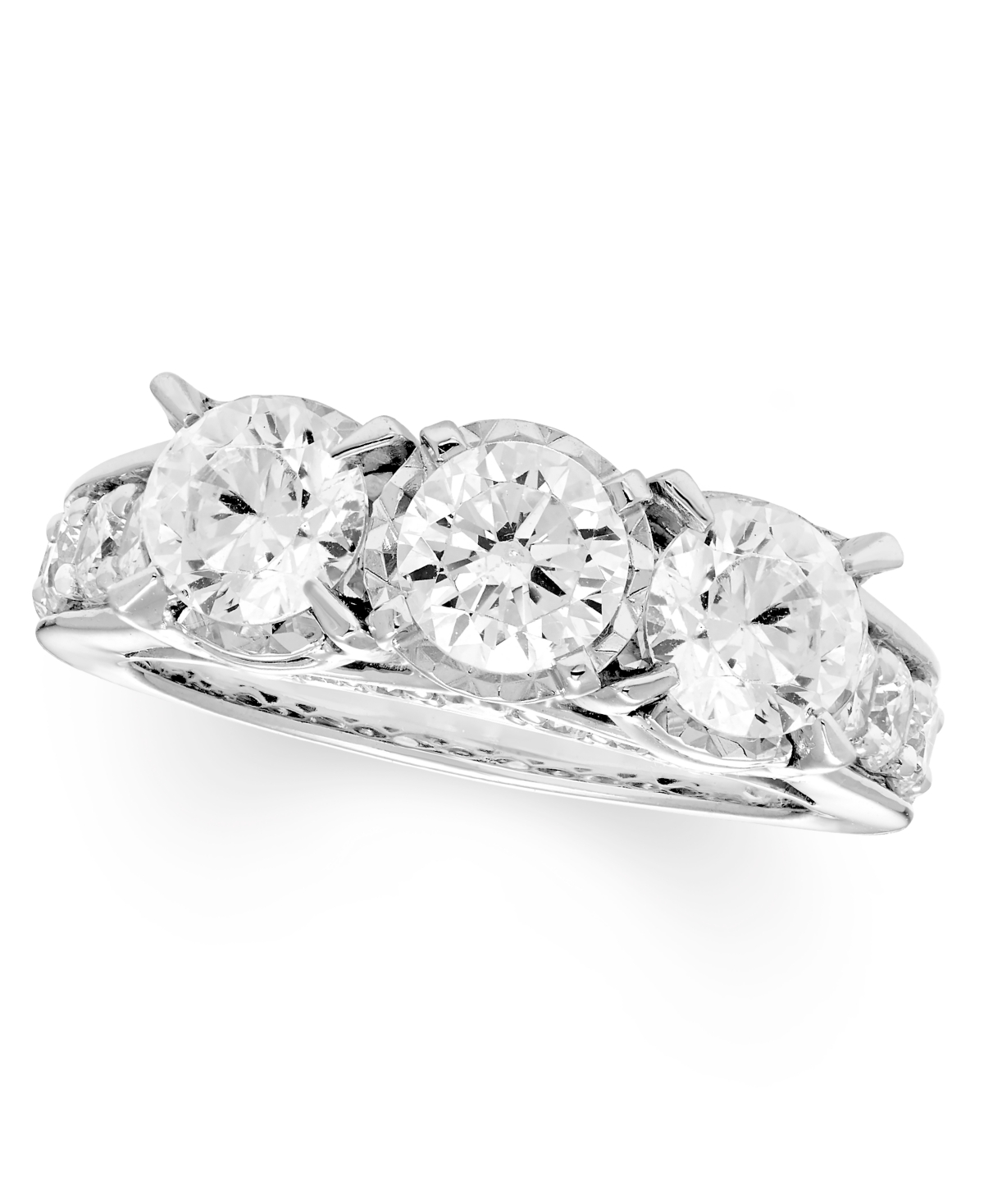 Click here for Macys Diamond 3-Stone Ring (3 ct. t.w.) in 14k Whi... prices
