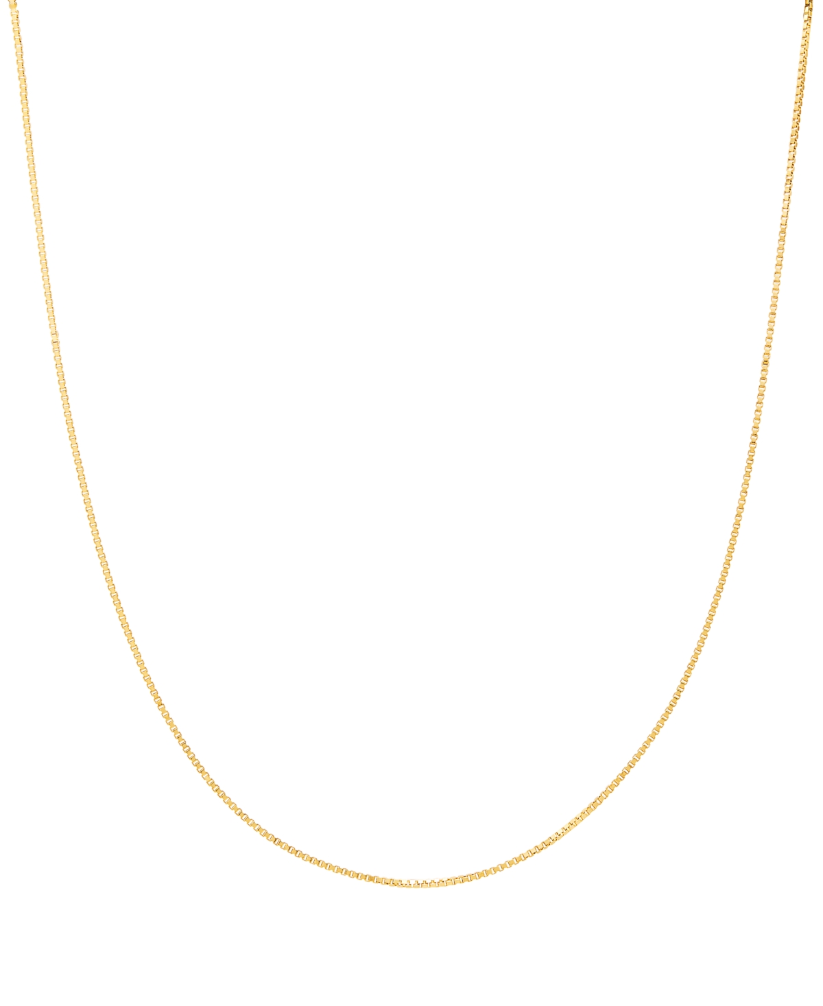 Click here for Macys Solid Box Chain Necklace in 14K Yellow Gold prices