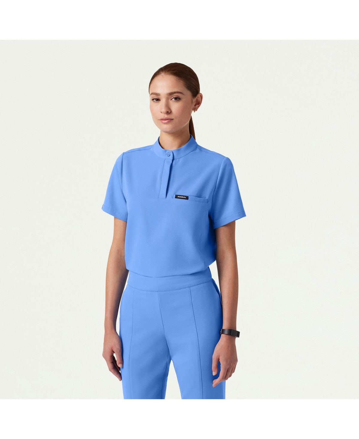 Click here for Jaanuu Womens Savi 1-Pocket Classic Banded Collar... prices