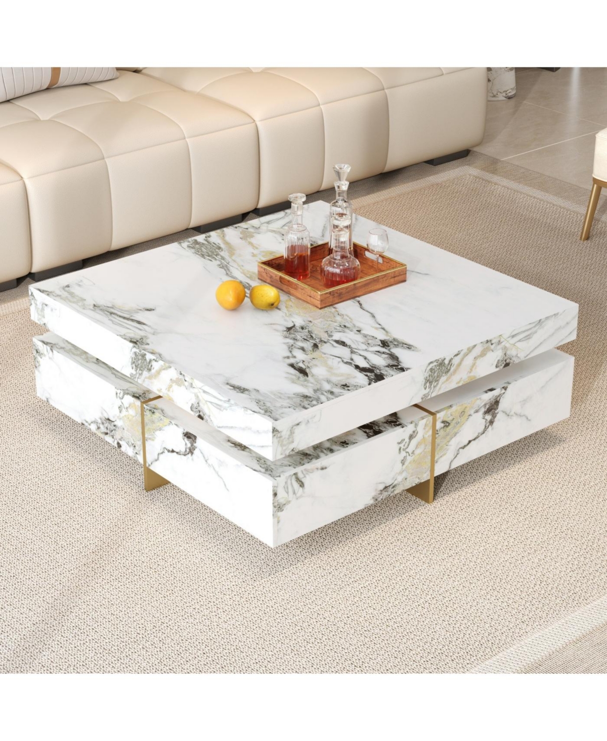 Click here for Streamdale Furniture Modern Marble Coffee Table wi... prices