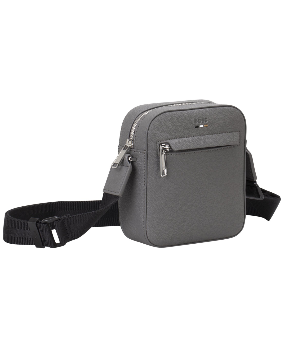 Click here for Hugo Boss Mens Ray Messenger Zip Bag - Dark gray prices