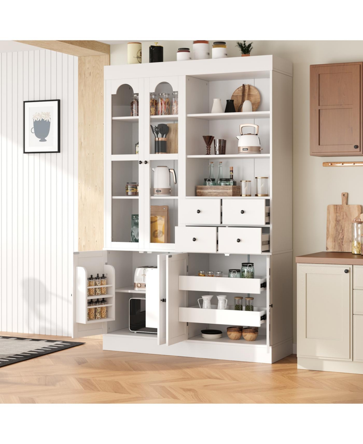 Click here for Streamdale Freestanding Buffet with Hutch - Blue... prices