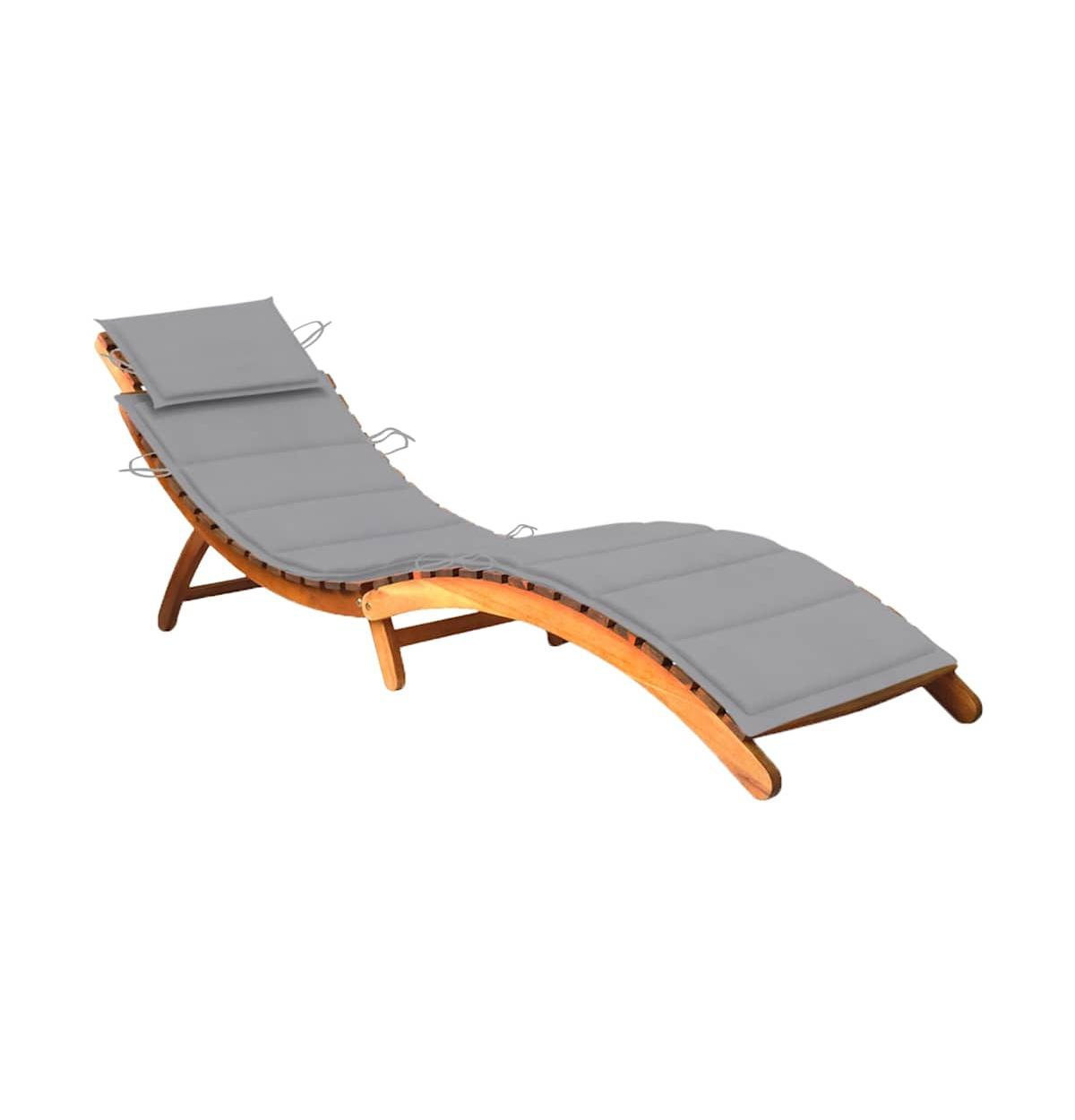 Click here for vidaXL Sunlounger Wooden Solid Acacia wood Standar... prices