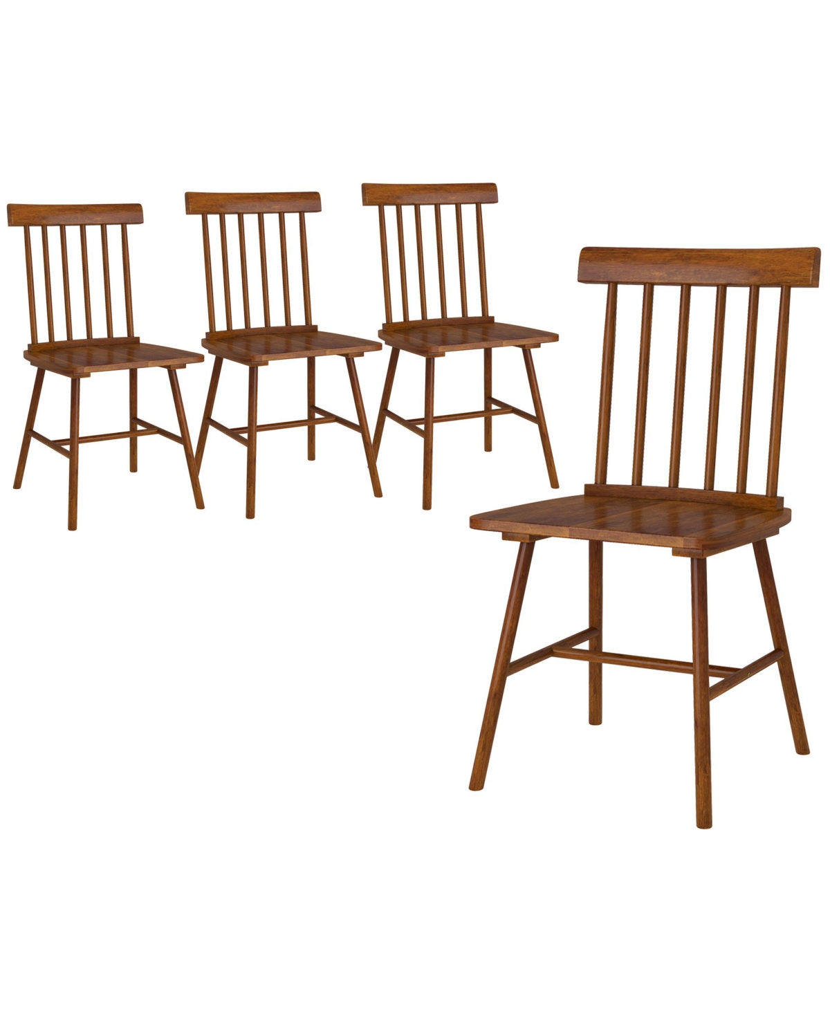 Click here for Homcom Dining Chairs Set of 4  Farmhouse Rubber Wo... prices