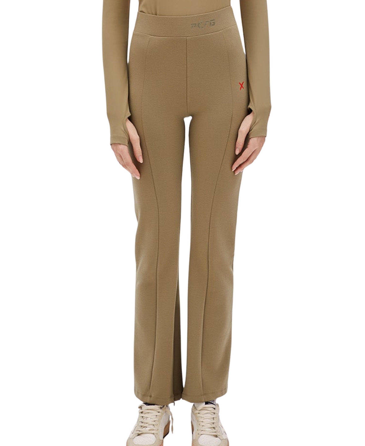 Click here for Pcfg Womens Cotton Blend Flare Yoga Pants - Covert... prices