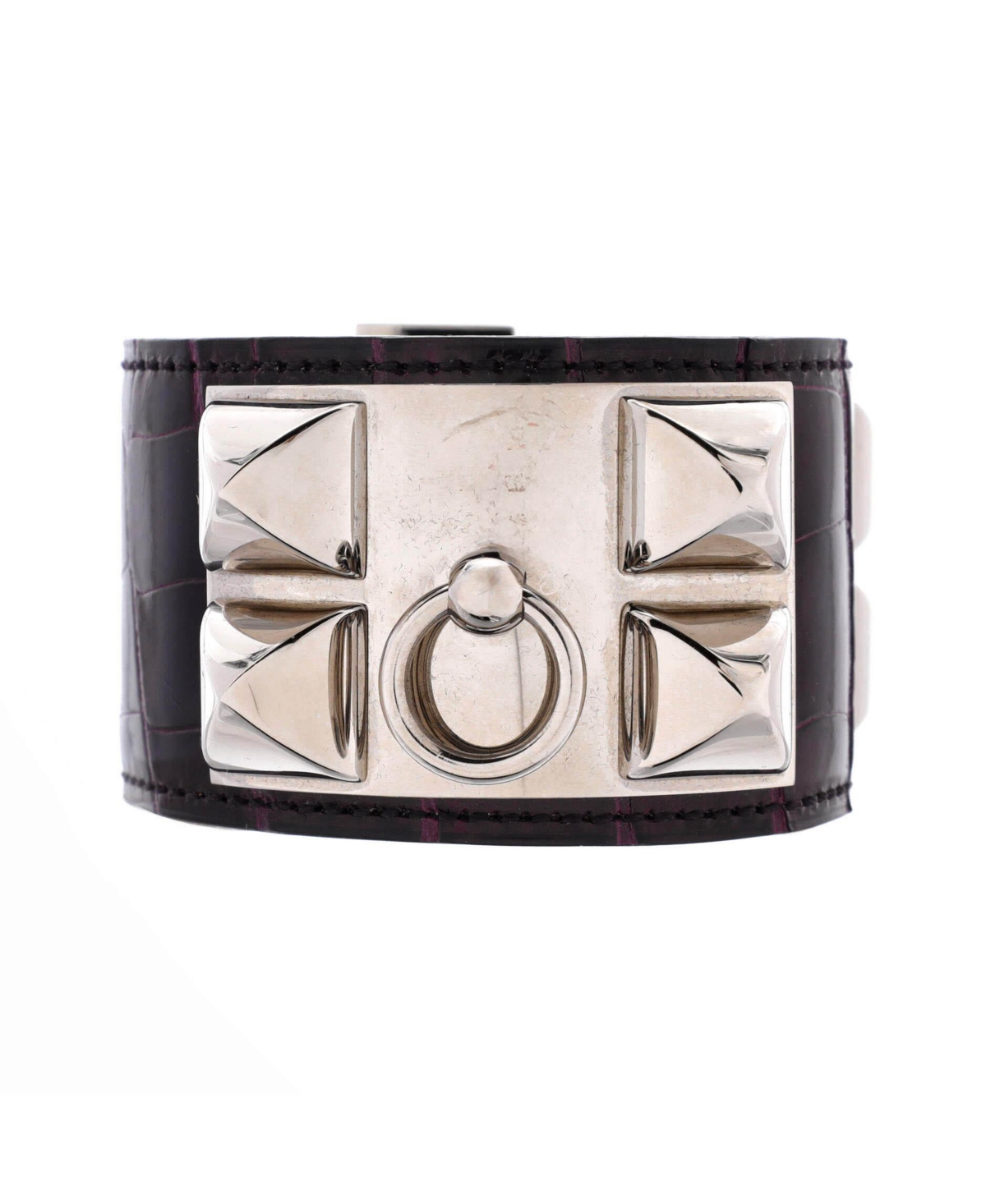 Click here for Pre-Owned HERMES Collier de Chien Bracelet - Dark... prices