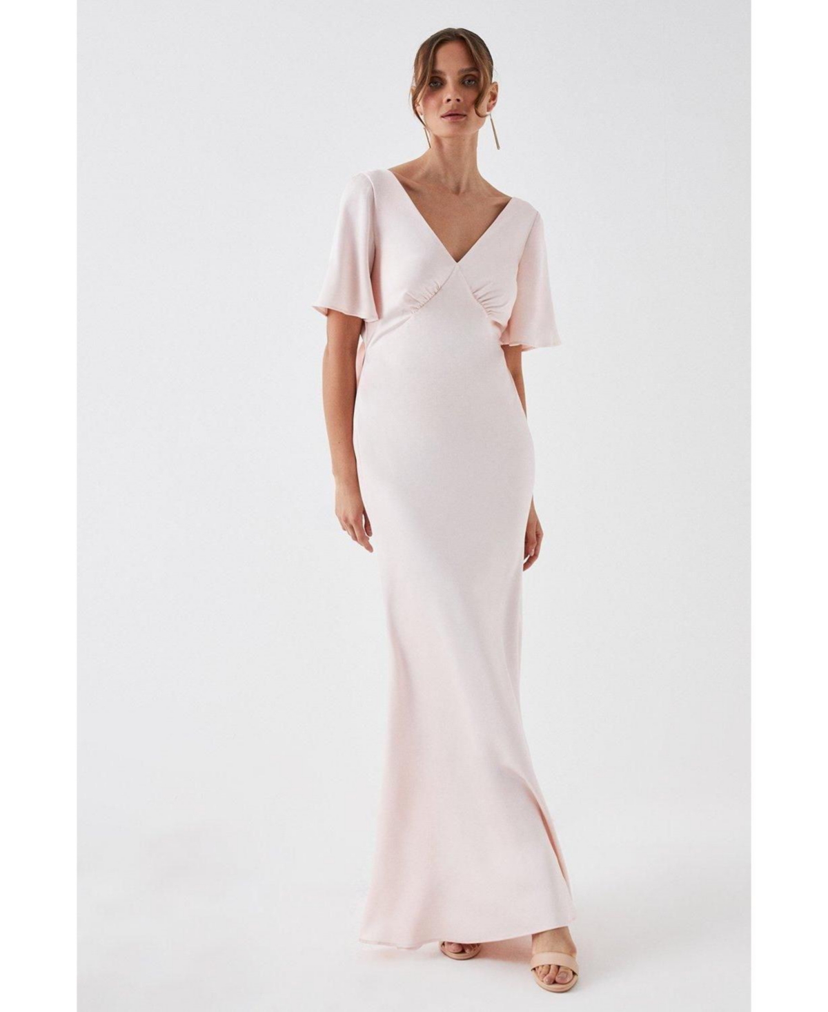 Click here for Coast Womens Tie Back Satin Bridesmaid Dress - Blu... prices