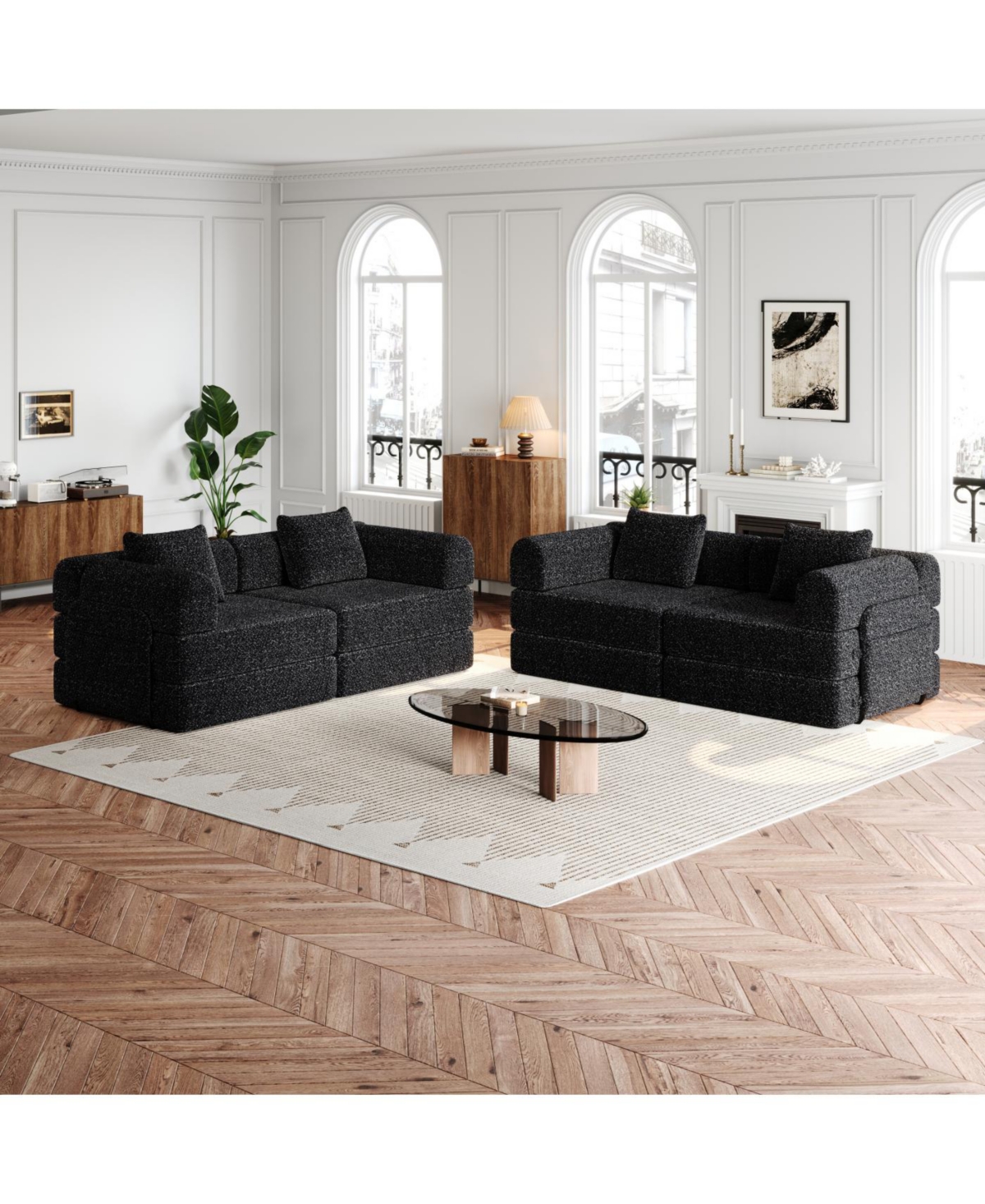 Click here for Streamdale 4-seater chenille convertible sofa bed... prices