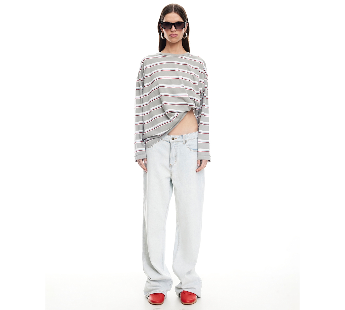 Click here for Lioness Womens Horizon Long-Sleeve Top - Ash Strip... prices