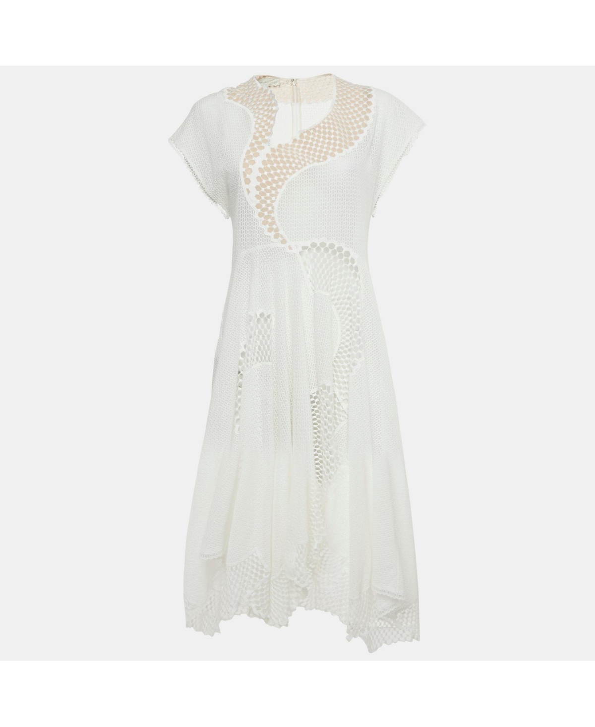 Click here for Pre-Owned Stella Mccartney Womens White Lace Asymm... prices