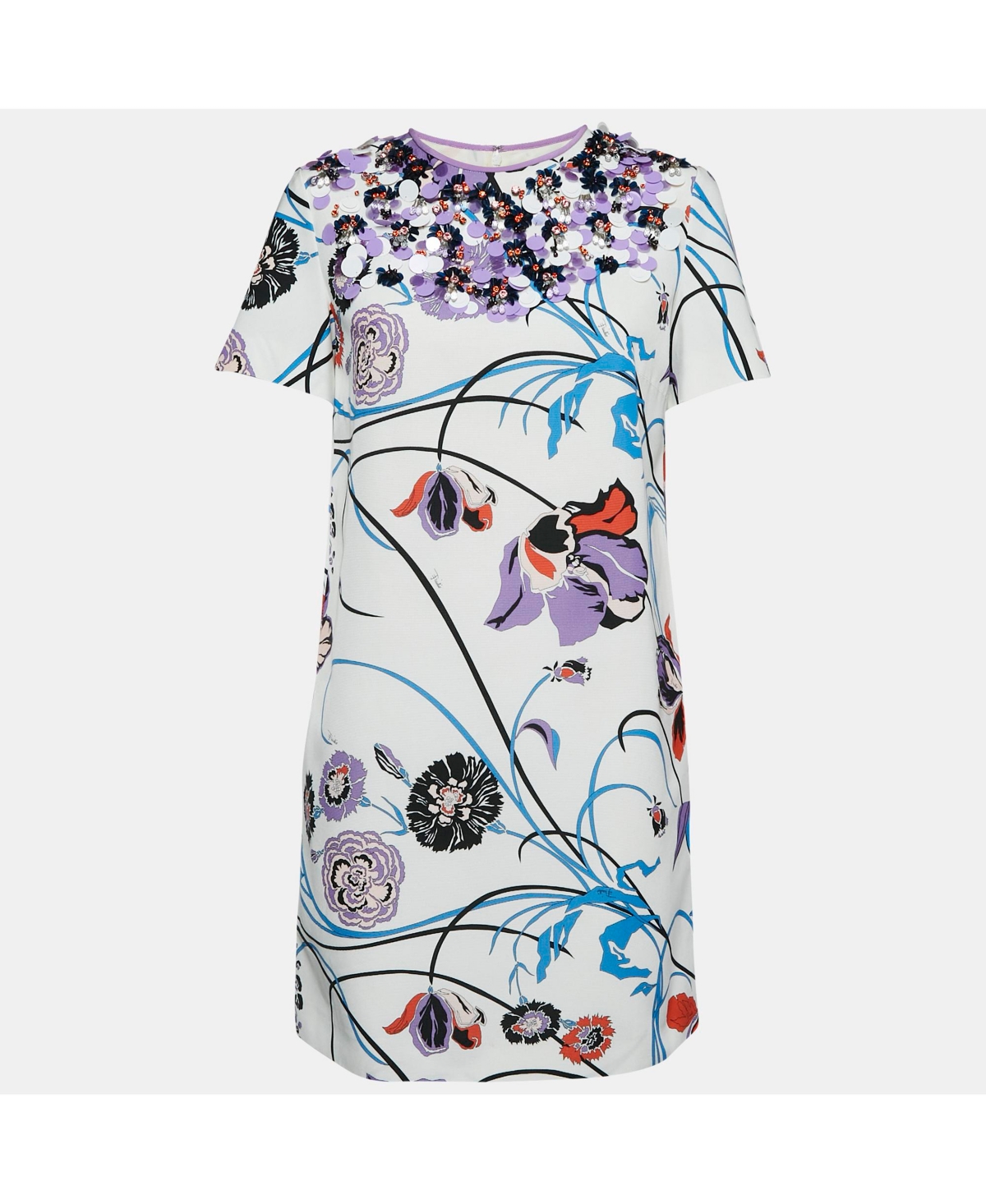 Click here for Pre-Owned Emilio Pucci Womens White Floral Cotton... prices