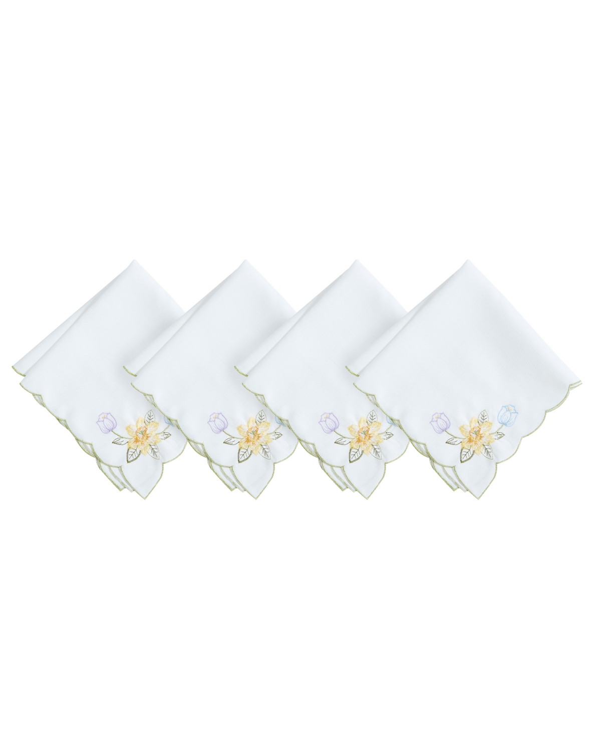 Click here for Elrene Embroidered Floral Napkins  Set of 4 - Mult... prices