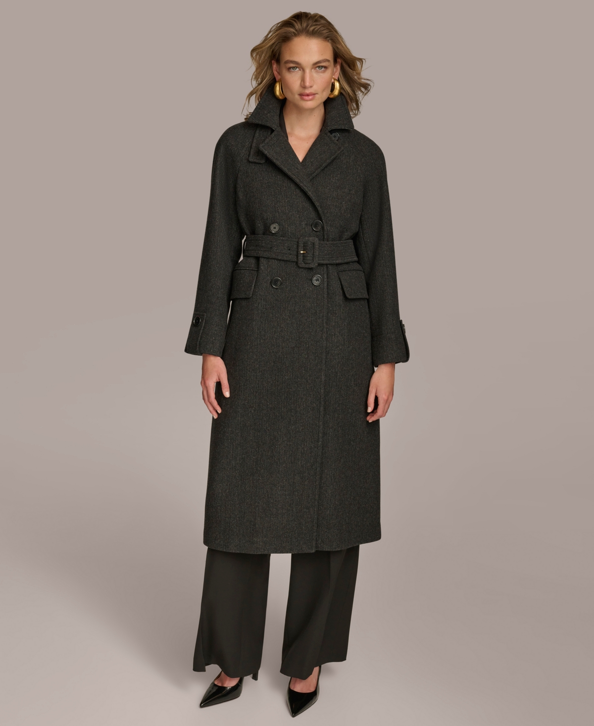 Click here for Donna Karan New York Womens Double-Breasted Belted... prices