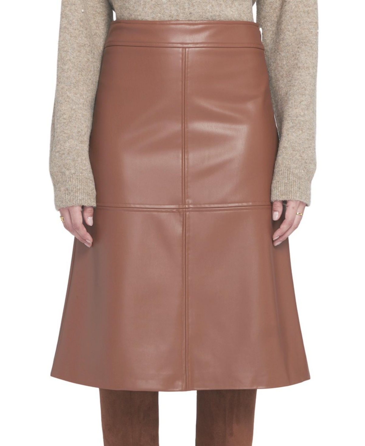 Click here for Elle Collection Womens A-Line Faux Leather Skirt prices