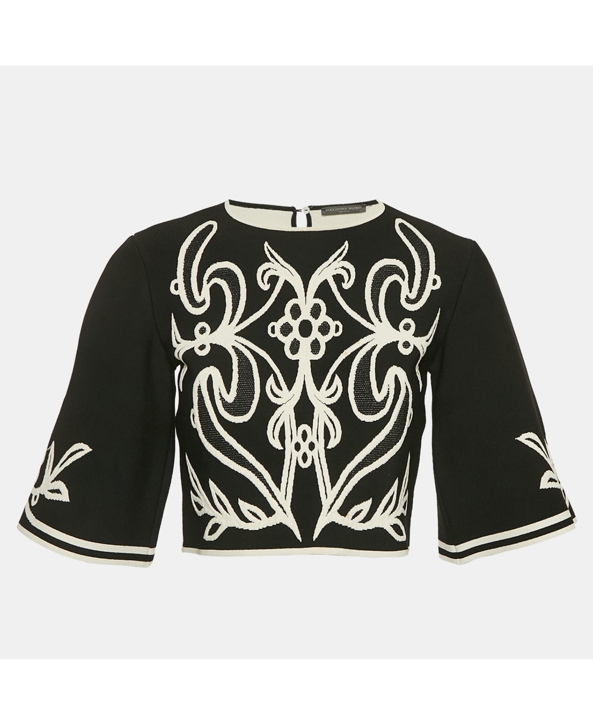 Click here for Pre-Owned Alexander Mcqueen Womens Black Floral Em... prices