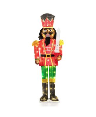 Click here for Costway 5 Ft Lighted Christmas Nutcracker With Gli... prices