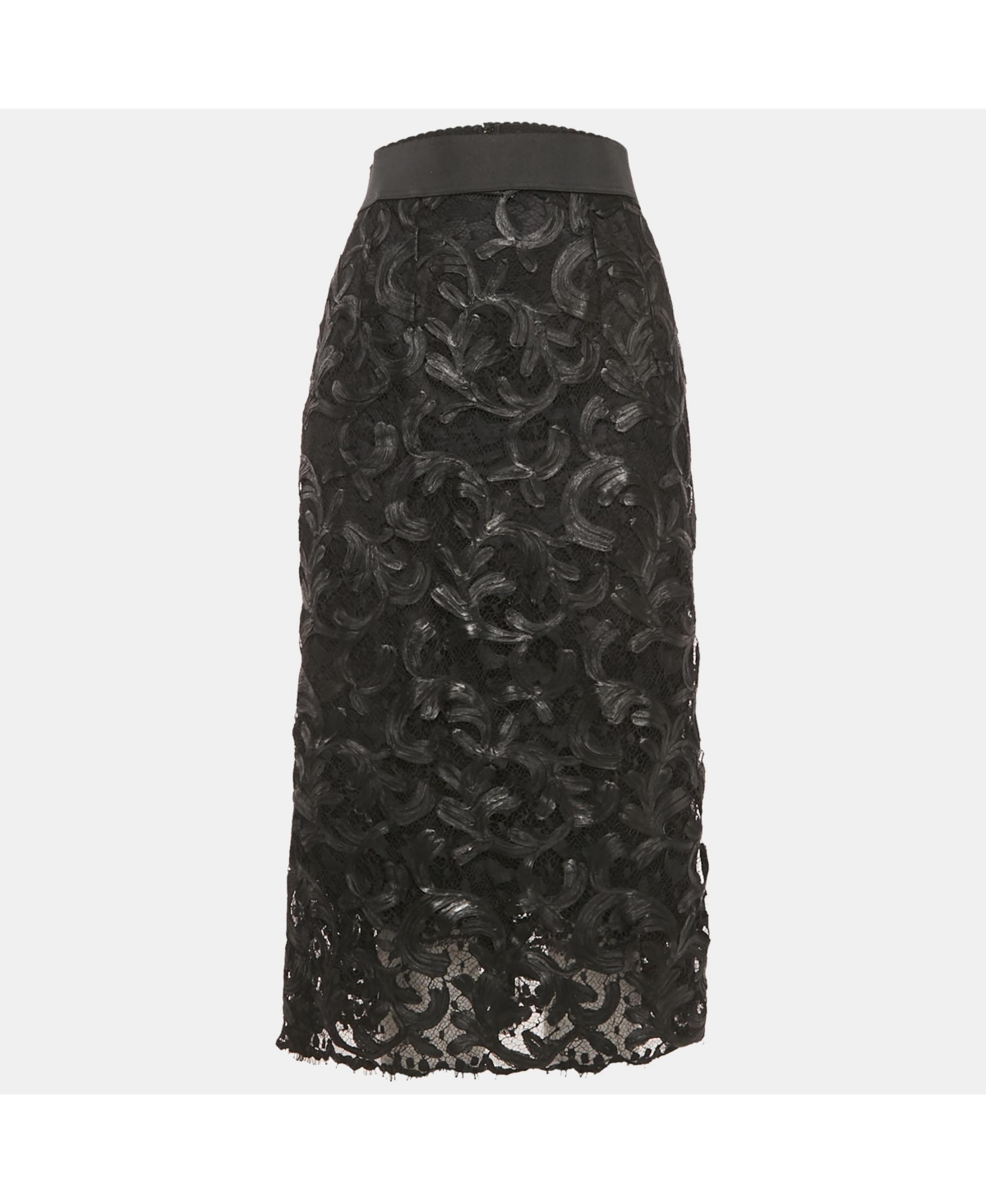 Click here for Pre-Owned Dolce & Gabbana Womens Black Lace Midi S... prices
