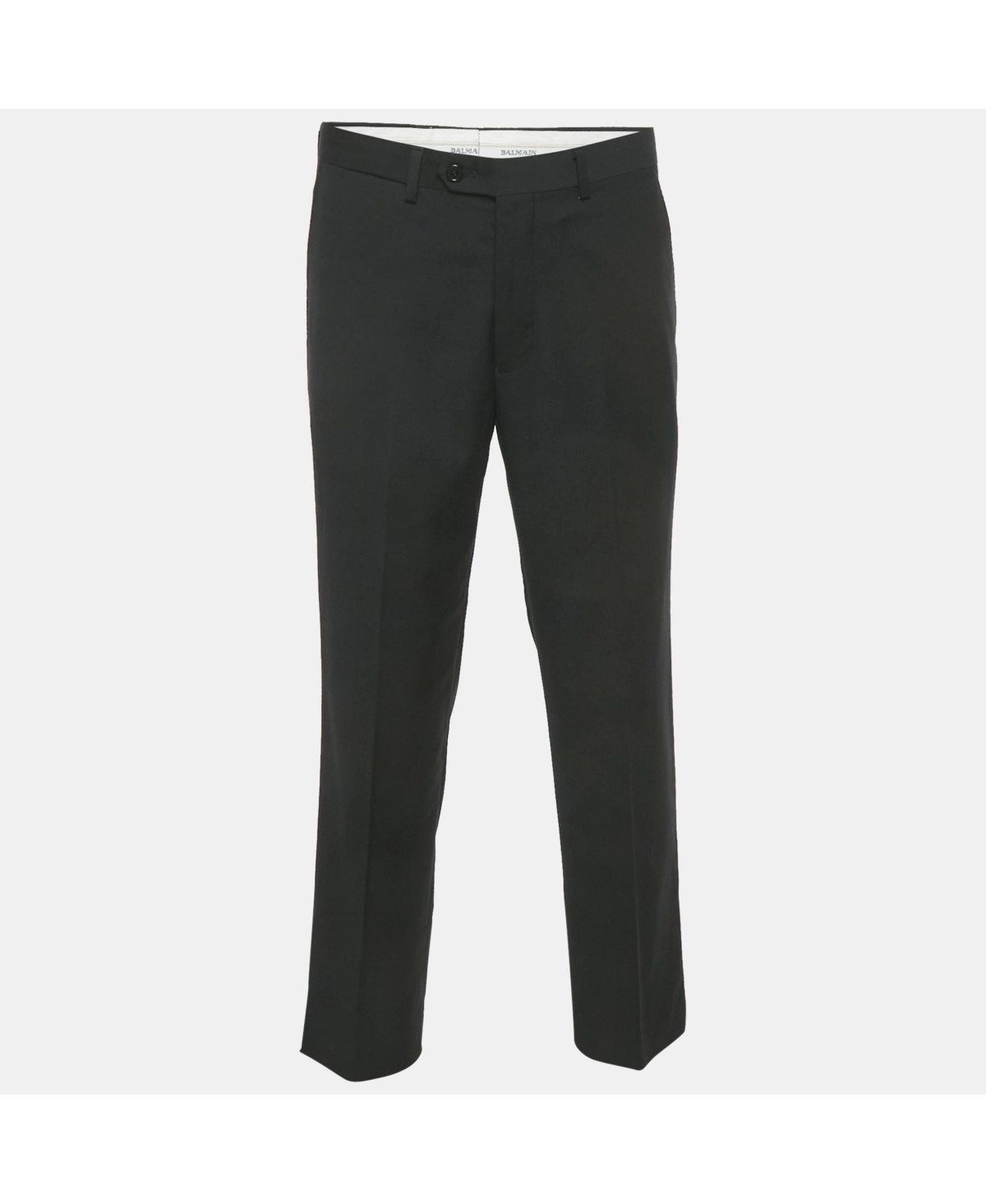 Click here for Pre-Owned Balmain Mens Black Cotton Formal Trouser... prices