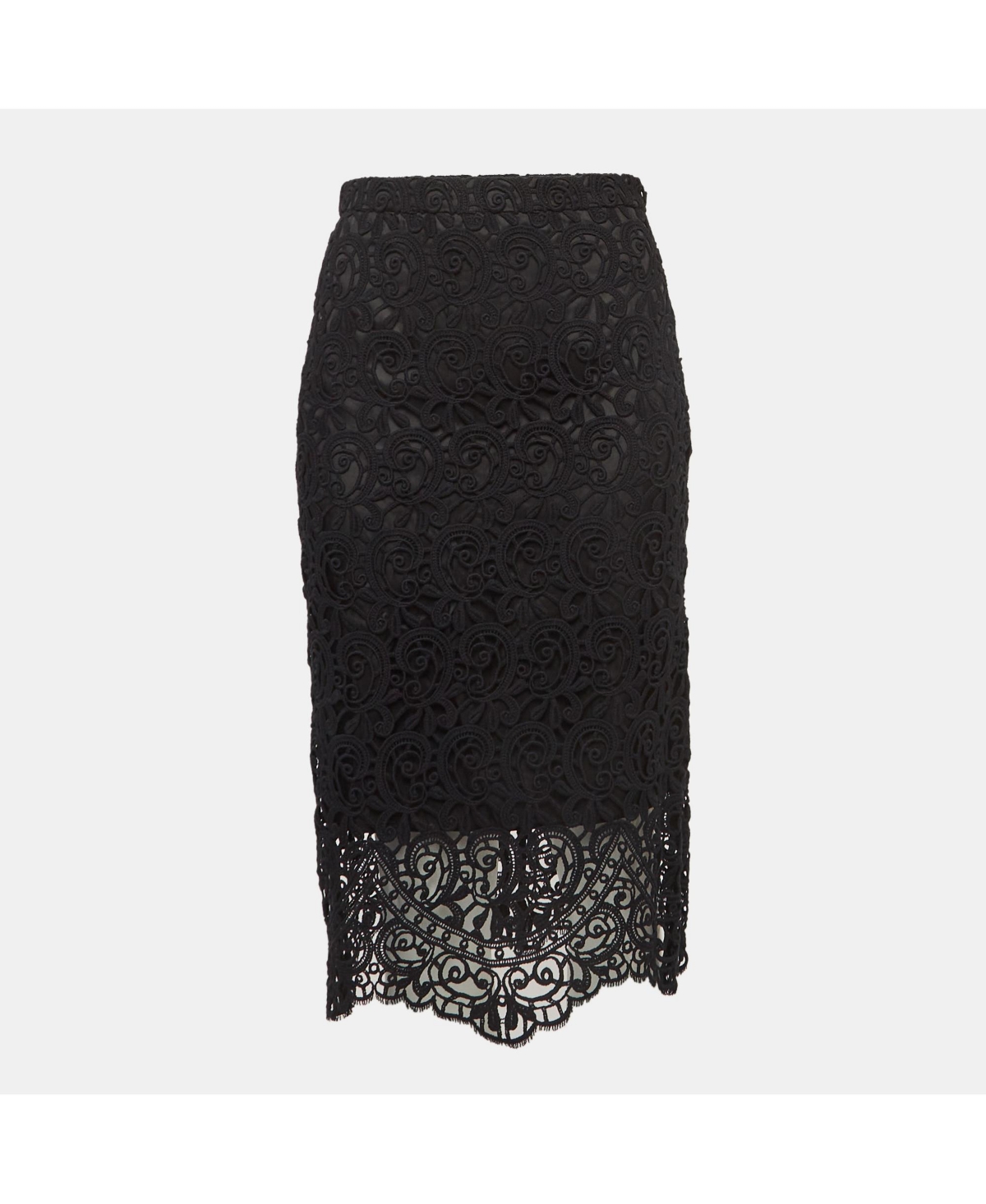 Click here for Pre-Owned Burberry Womens Black Macrame Lace Midi... prices